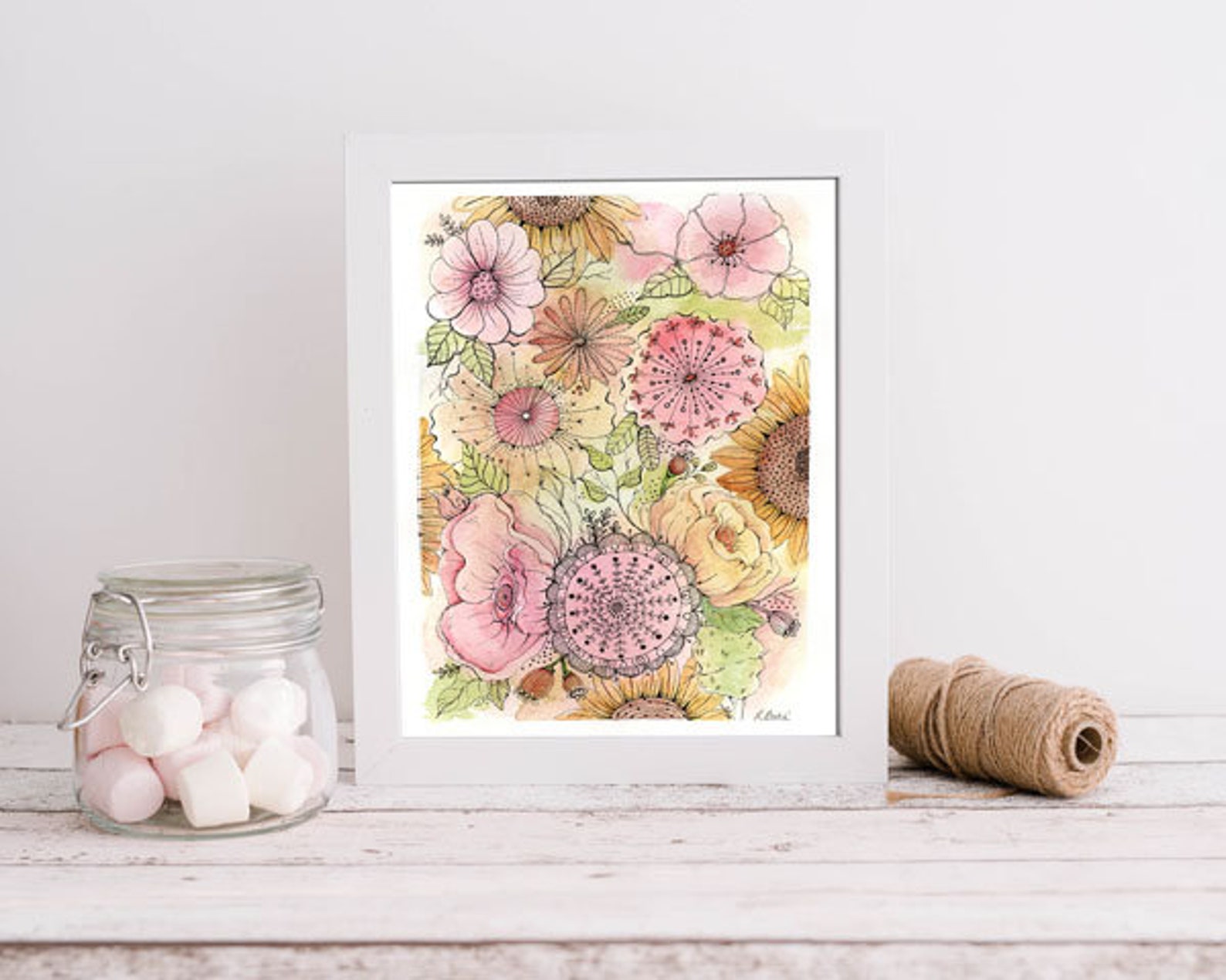 Digital Print Contemporary Art No.3 Watercolor Painting - Etsy