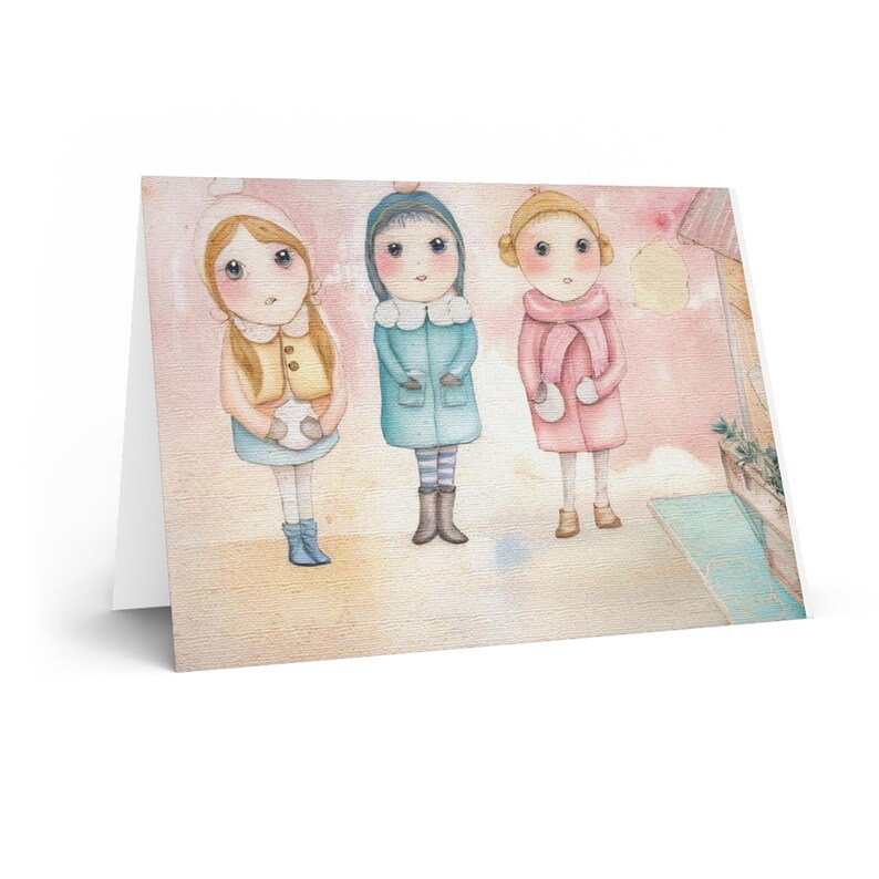 Throwing Snowballs No.1 Digital Printable Set Illustration ACEO - Etsy