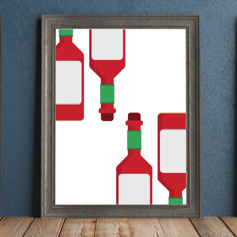 Hey Hot Stuff - Kitchen Prints, Food Puns, Food Sayings, Printable Wall ...