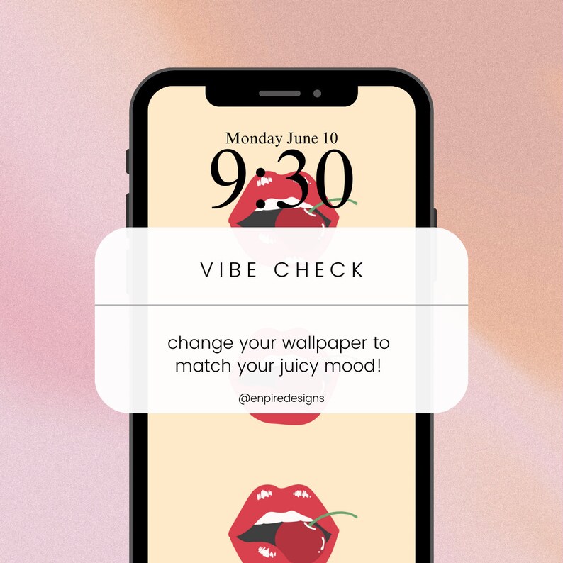 Cherry iPhone Lock Screen | Fruit Wallpaper | Cute Phone Background ...
