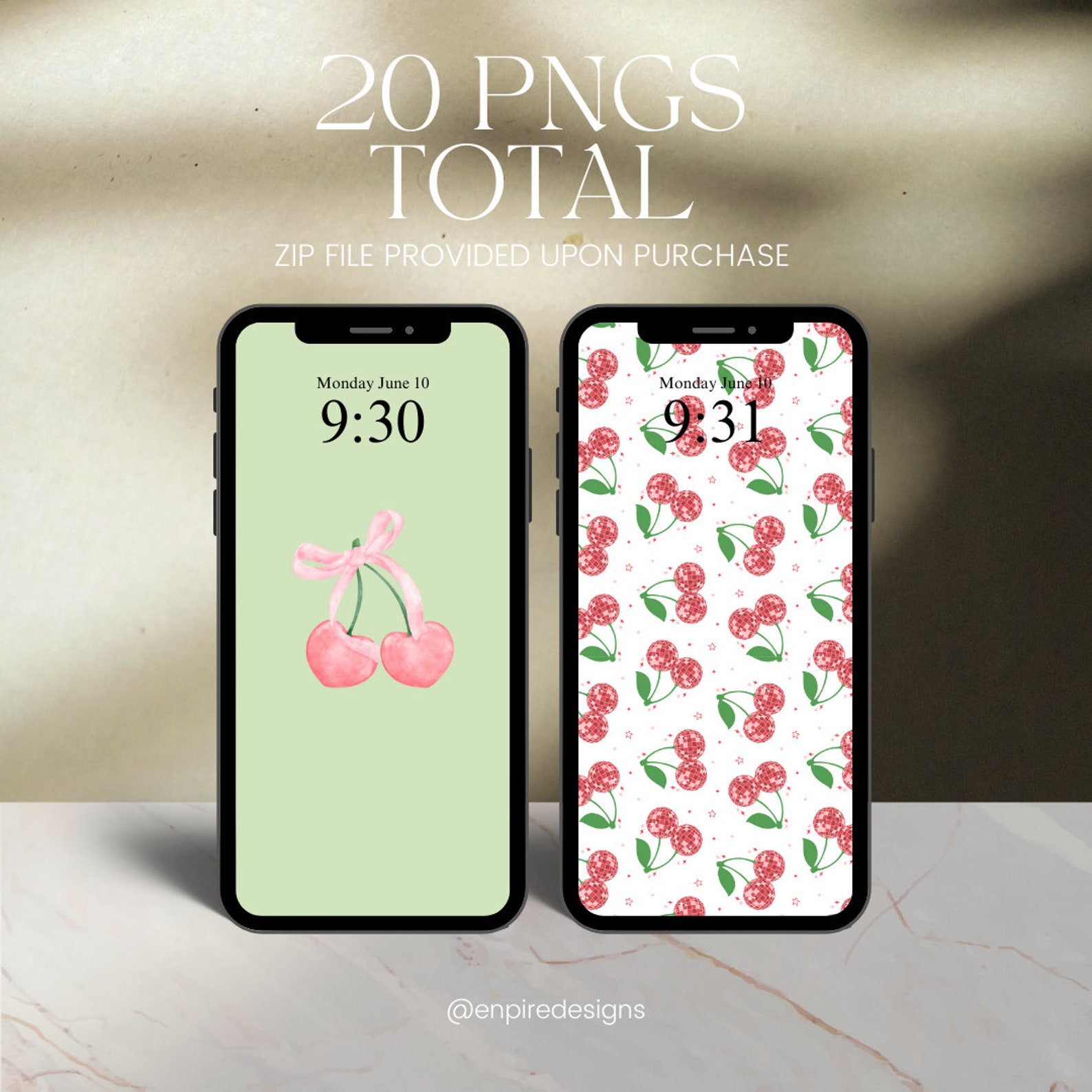 Cherry iPhone Lock Screen | Fruit Wallpaper | Cute Phone Background ...