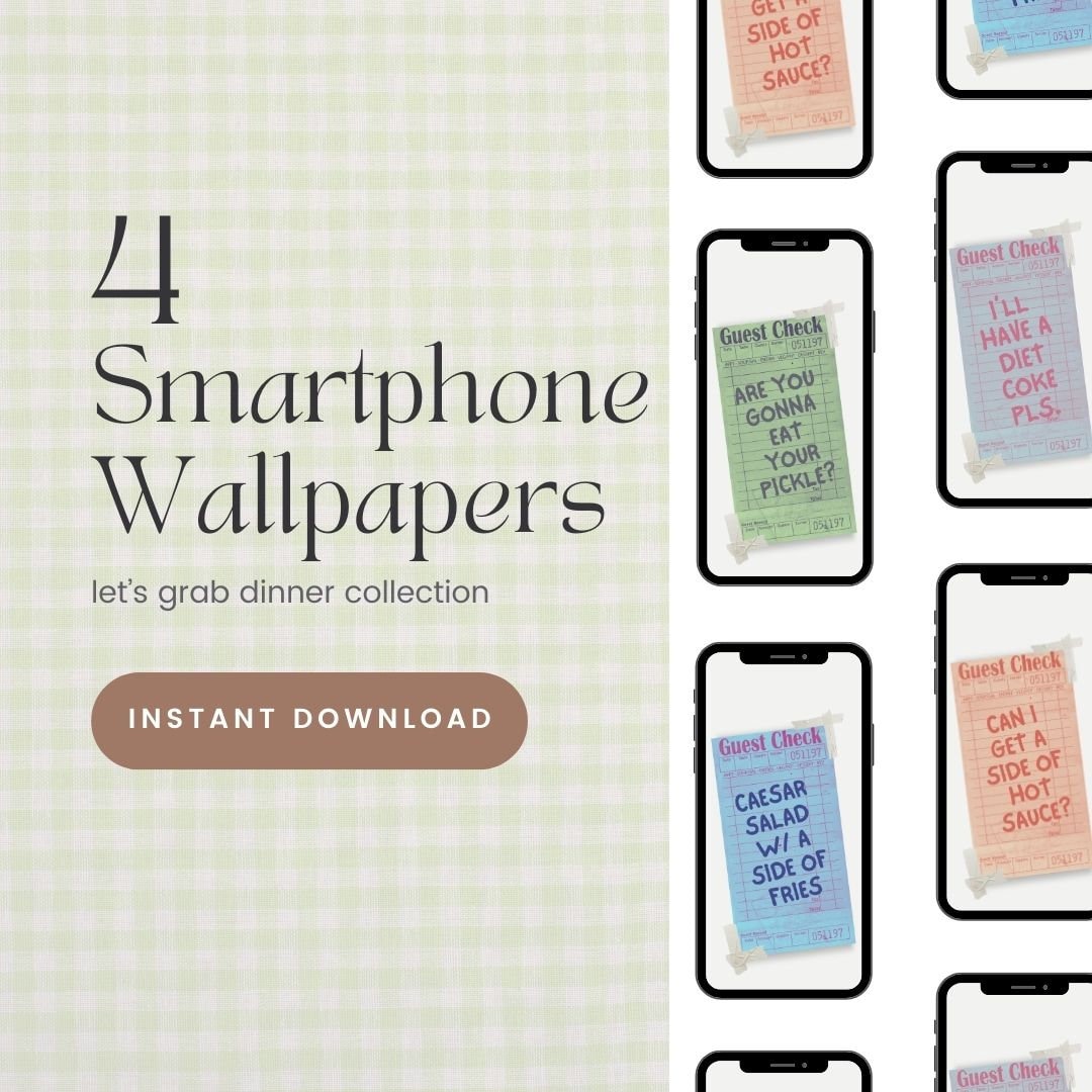Guest Check Lock Screen | Foodie Wallpaper | Cute Phone Background ...