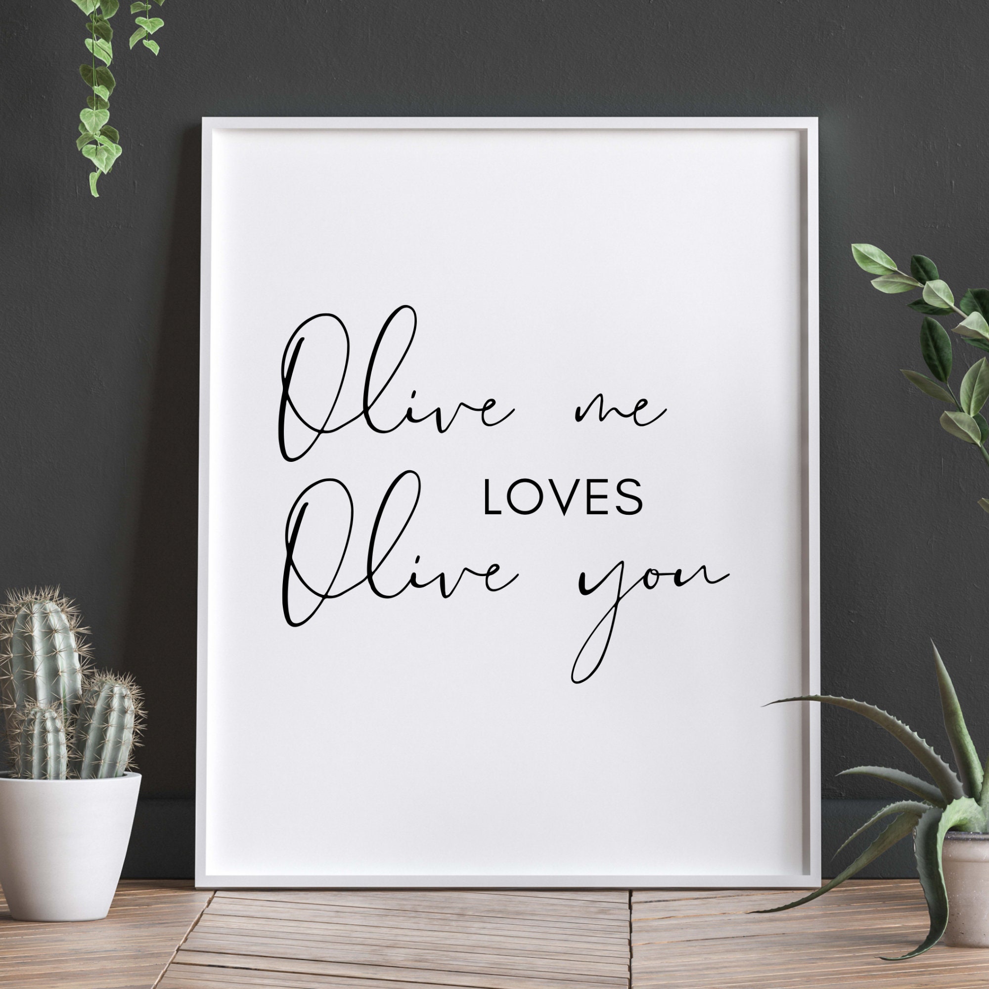 Olive Me Loves Olive You - Kitchen Prints, Food Puns, Food Sayings ...