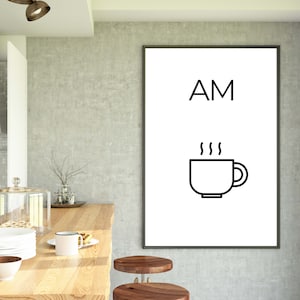 AM to PM - Printable Wall Art, Funny Signs, Digital Download, Kitchen ...
