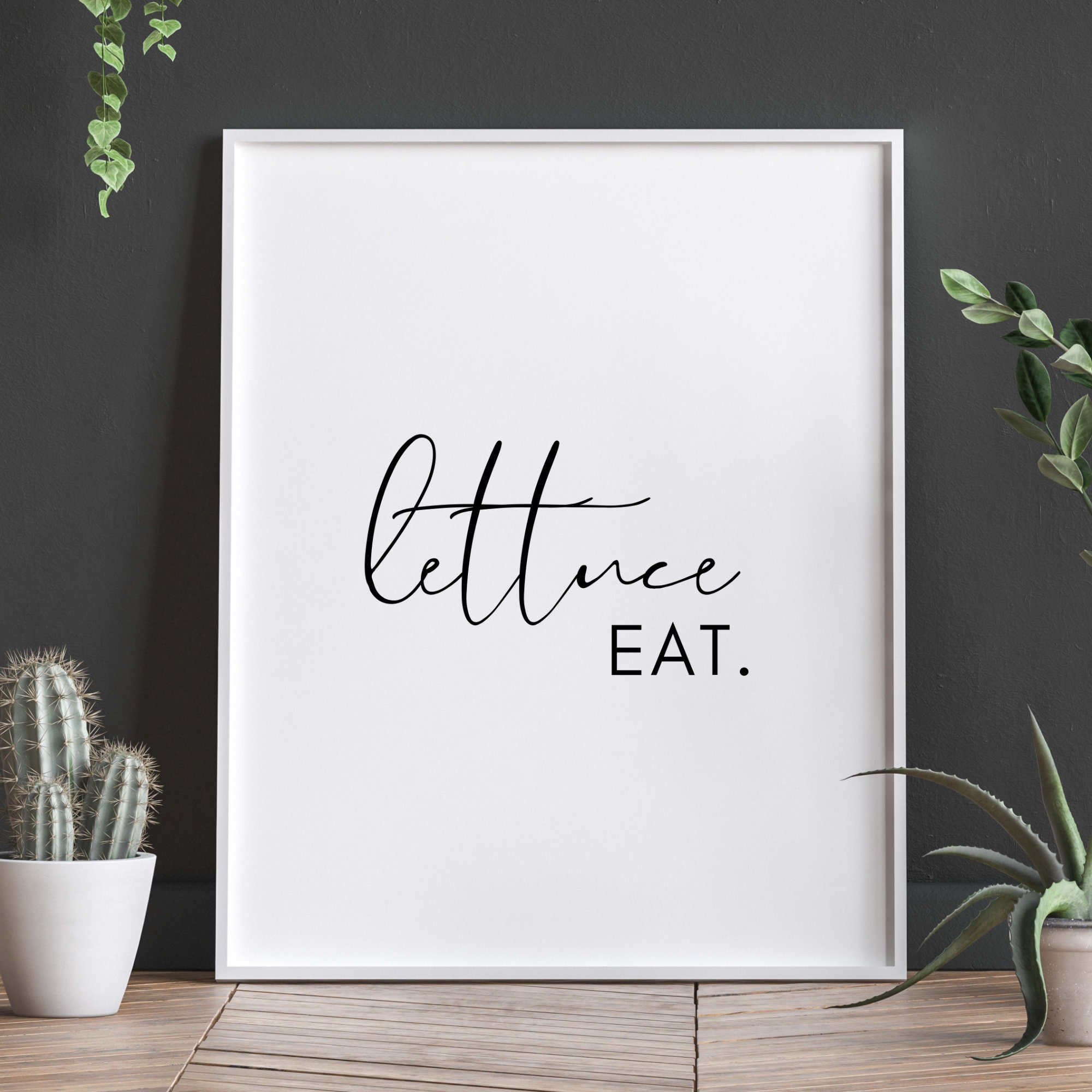 Lettuce Eat Kitchen Prints Food Puns Food Sayings - Etsy