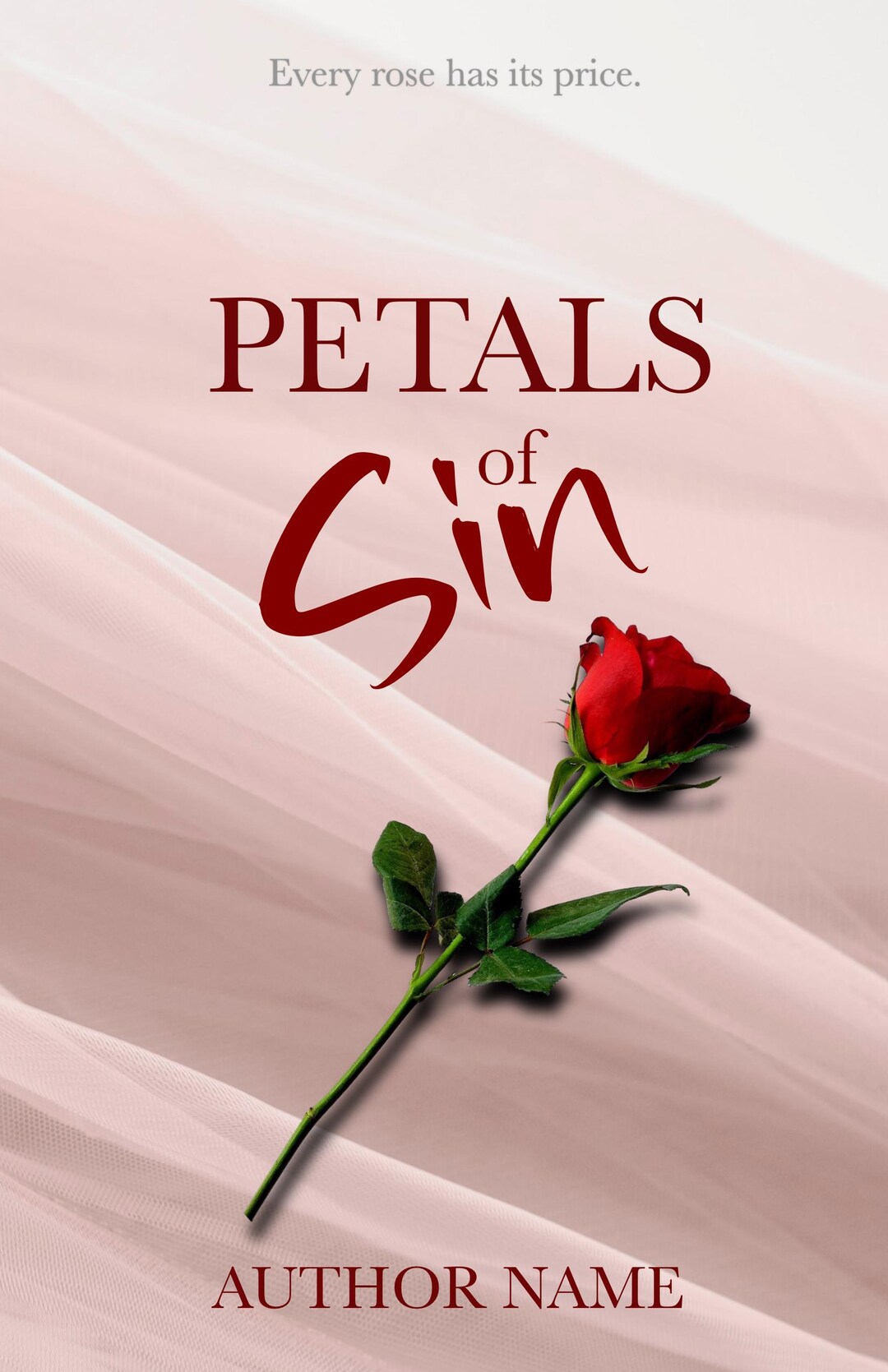 Petals of Sin | Dark Romance Premade Book Cover | Customizable With ...