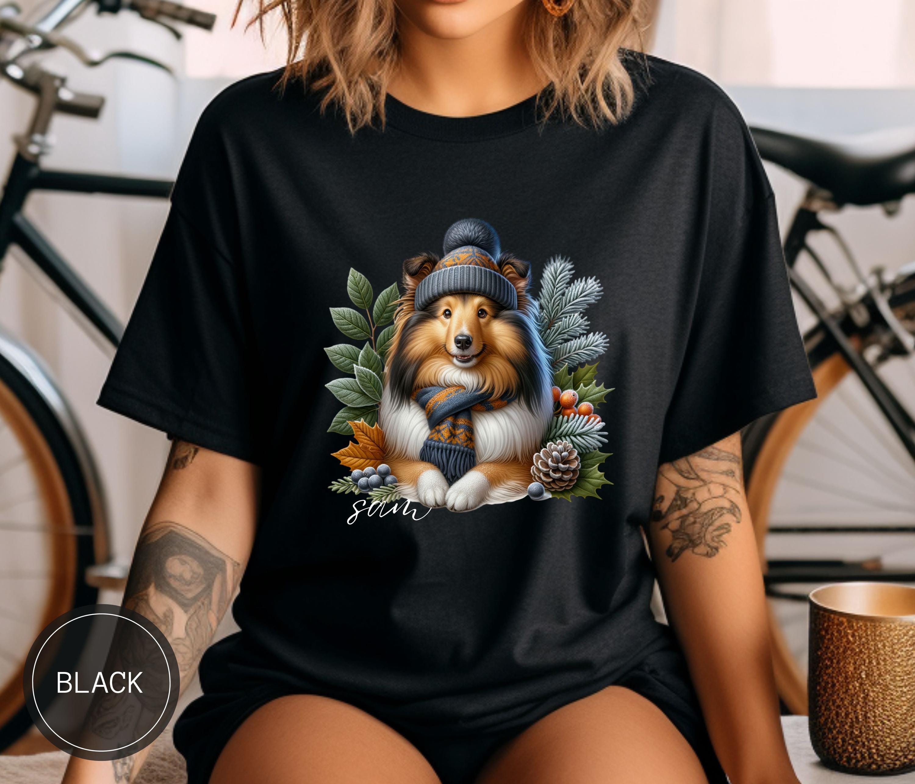 Custom Sheltie Shetland Sheepdog Dog Christmas Sweatshirt, Comfort ...