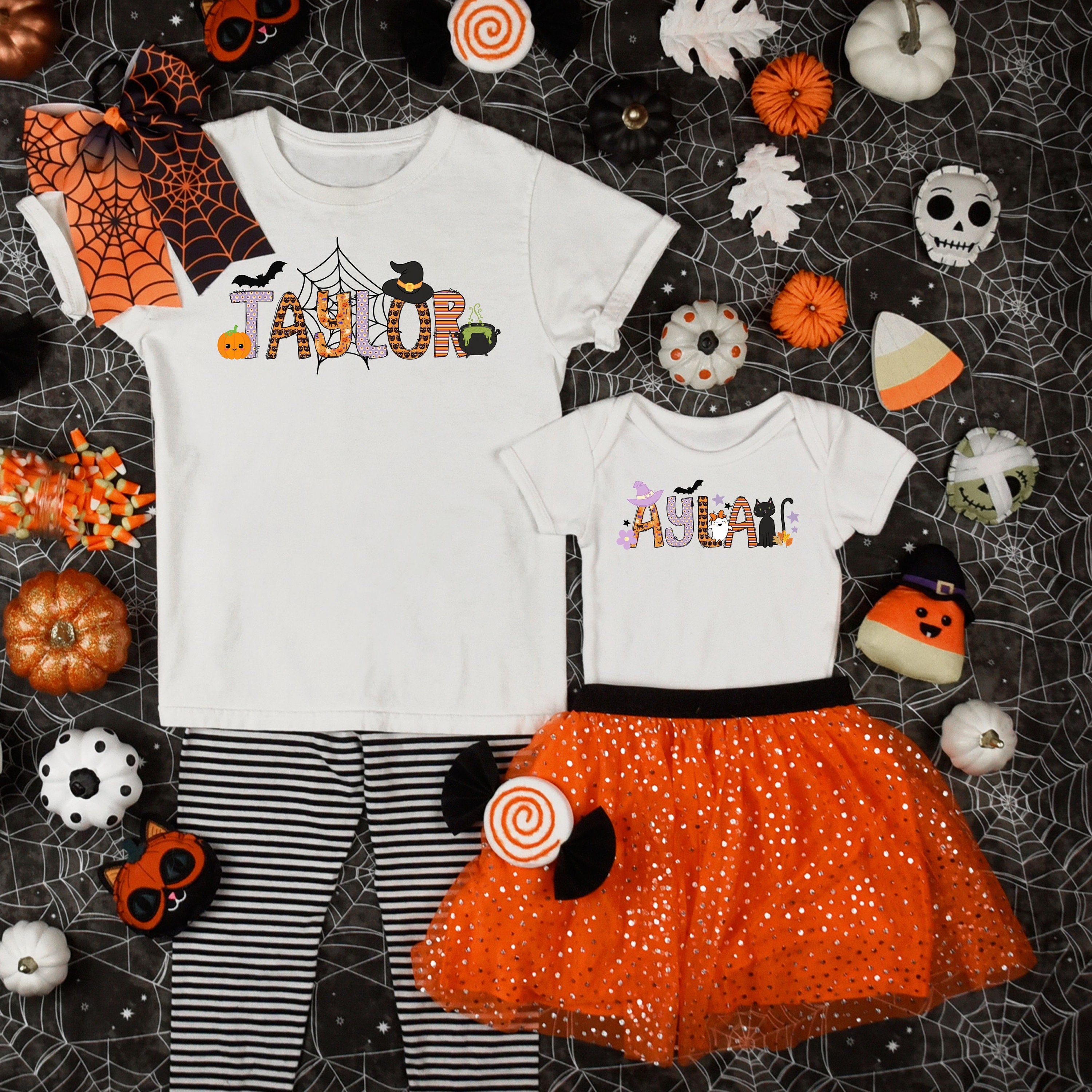 Personalized Girl Halloween Shirt, Custom Halloween Shirt, Kids ...