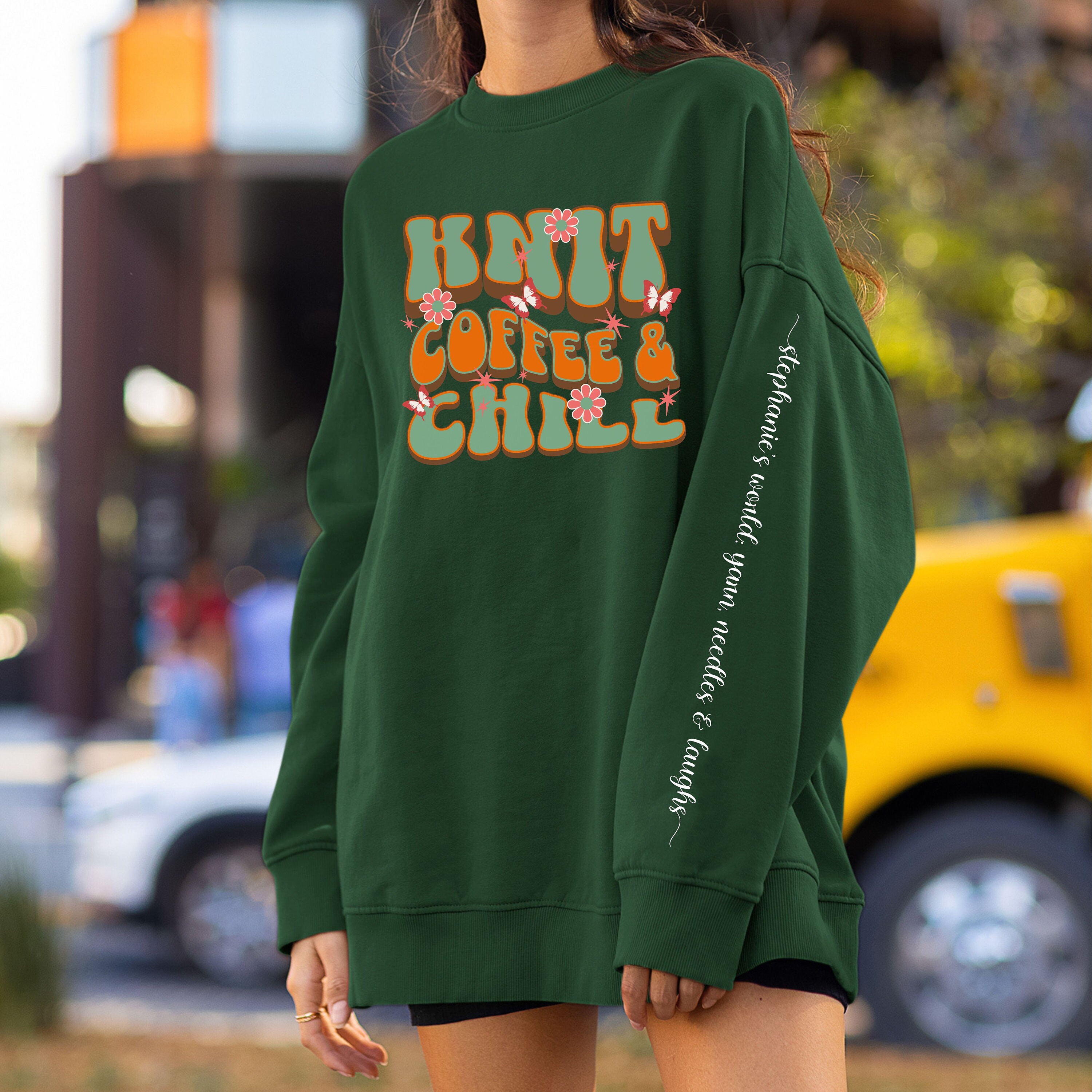 Personalized Knitting Lover Sweatshirt in My Knitting Era - Etsy
