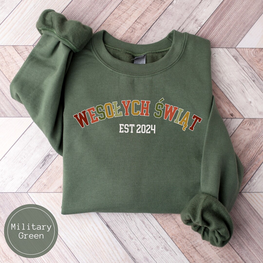 Polish Christmas Sweater, Merry Christmas Sweatshirt in Polish ...