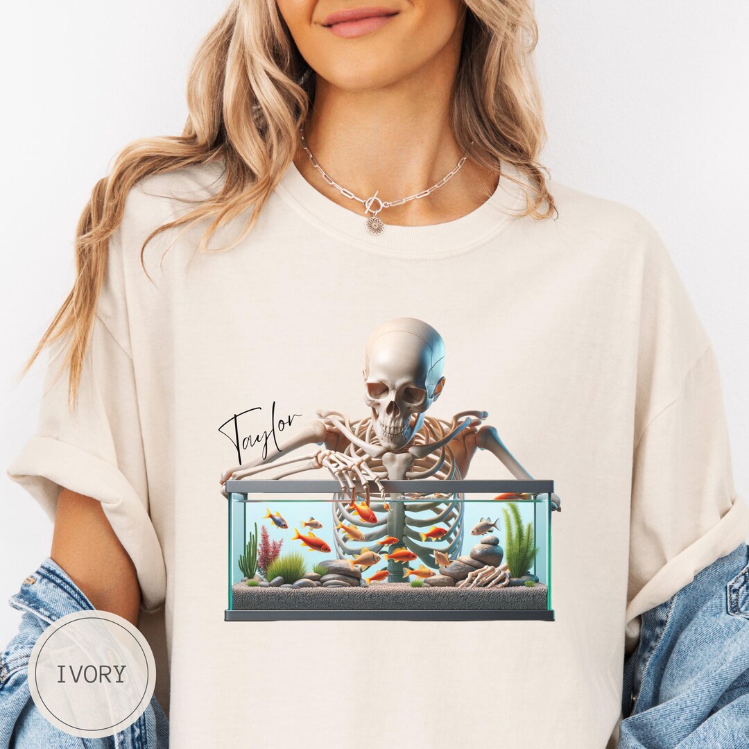 Custom Skeleton Nano Aquarium T-shirt, Aquarium Sweatshirt, Funny ...