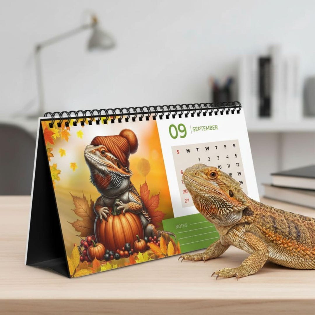 Bearded Dragon 2026 Calendar, Reptile Lover Desk Calendar, Pet Lizard ...