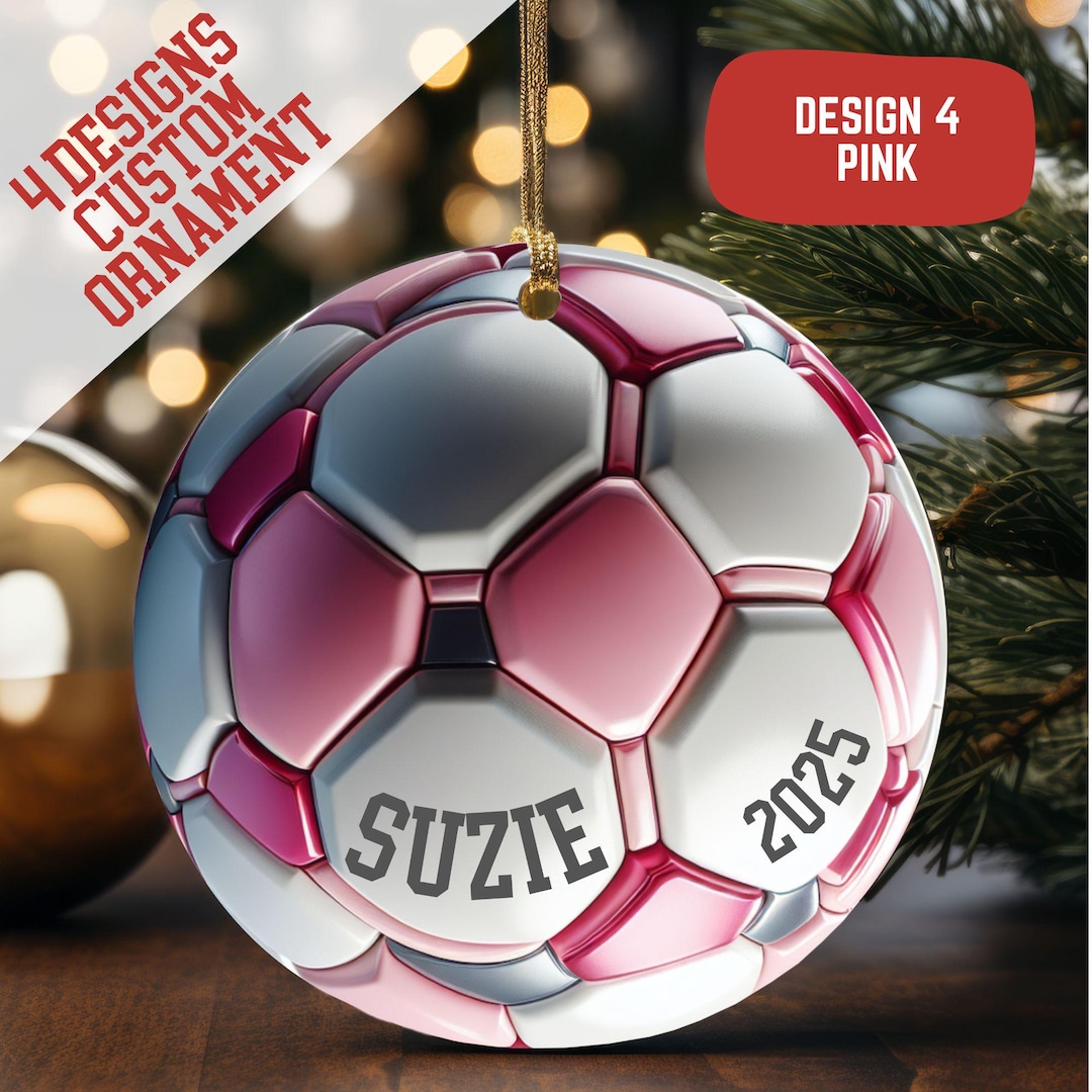 Personalized Girl Soccer Ornament, Soccer Coach Gift for Christmas ...