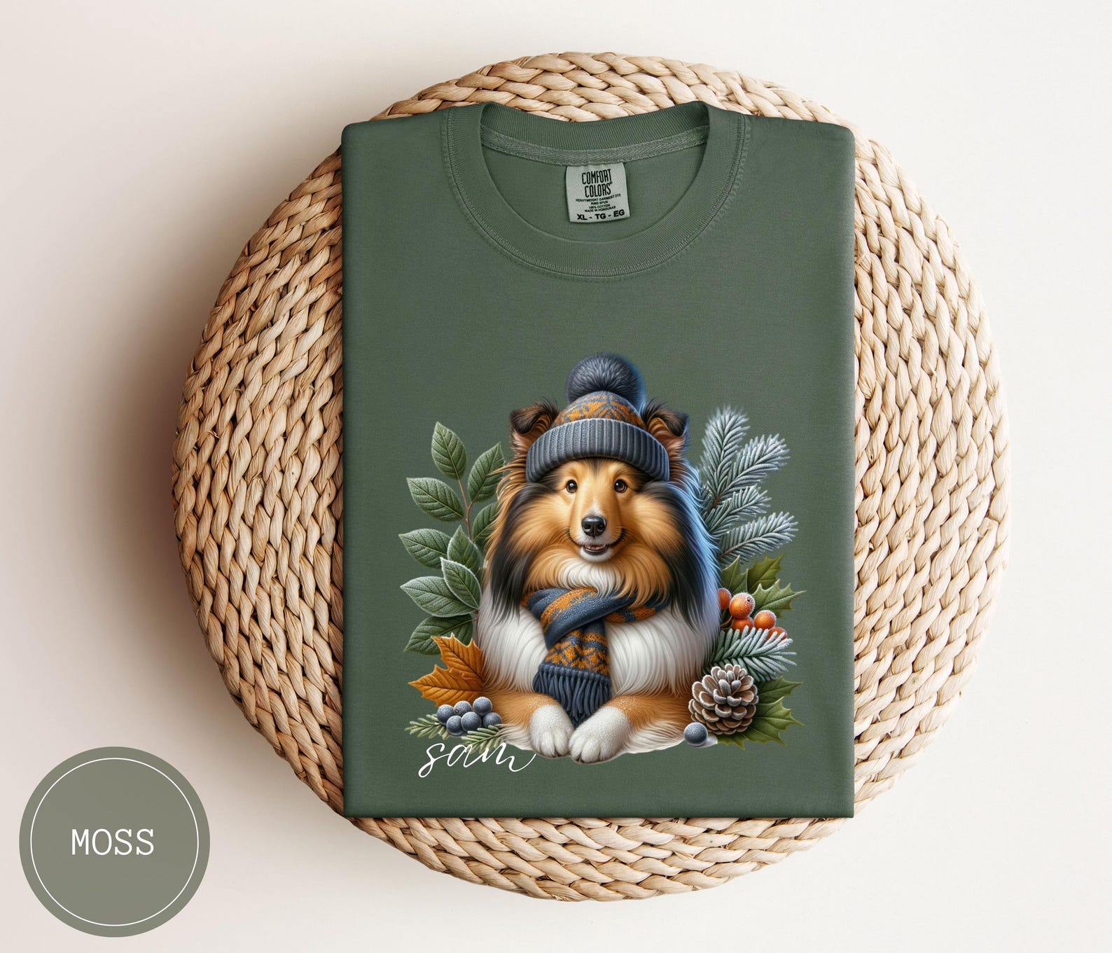 Custom Sheltie Shetland Sheepdog Dog Christmas Sweatshirt, Comfort ...