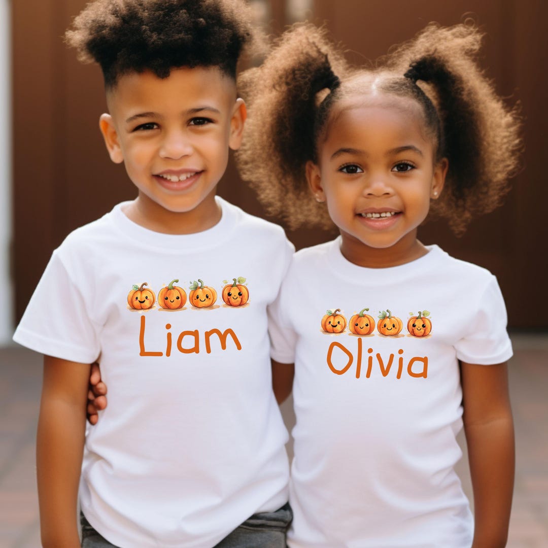 Custom Kids Fall Shirts, Personalized Toddler Halloween Costume, Little ...