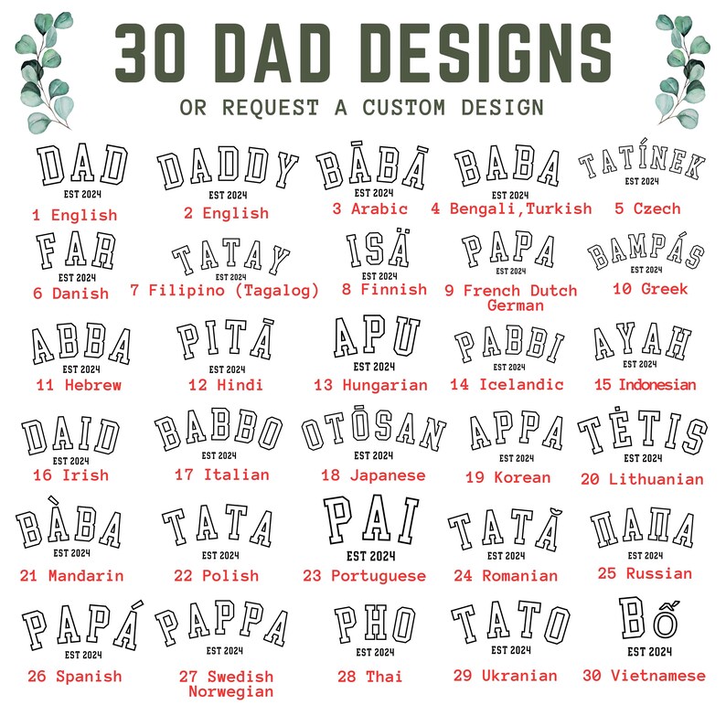 Custom Lithunian Tetis Dad Embroidered Sweatshirt, Personalized Dad ...