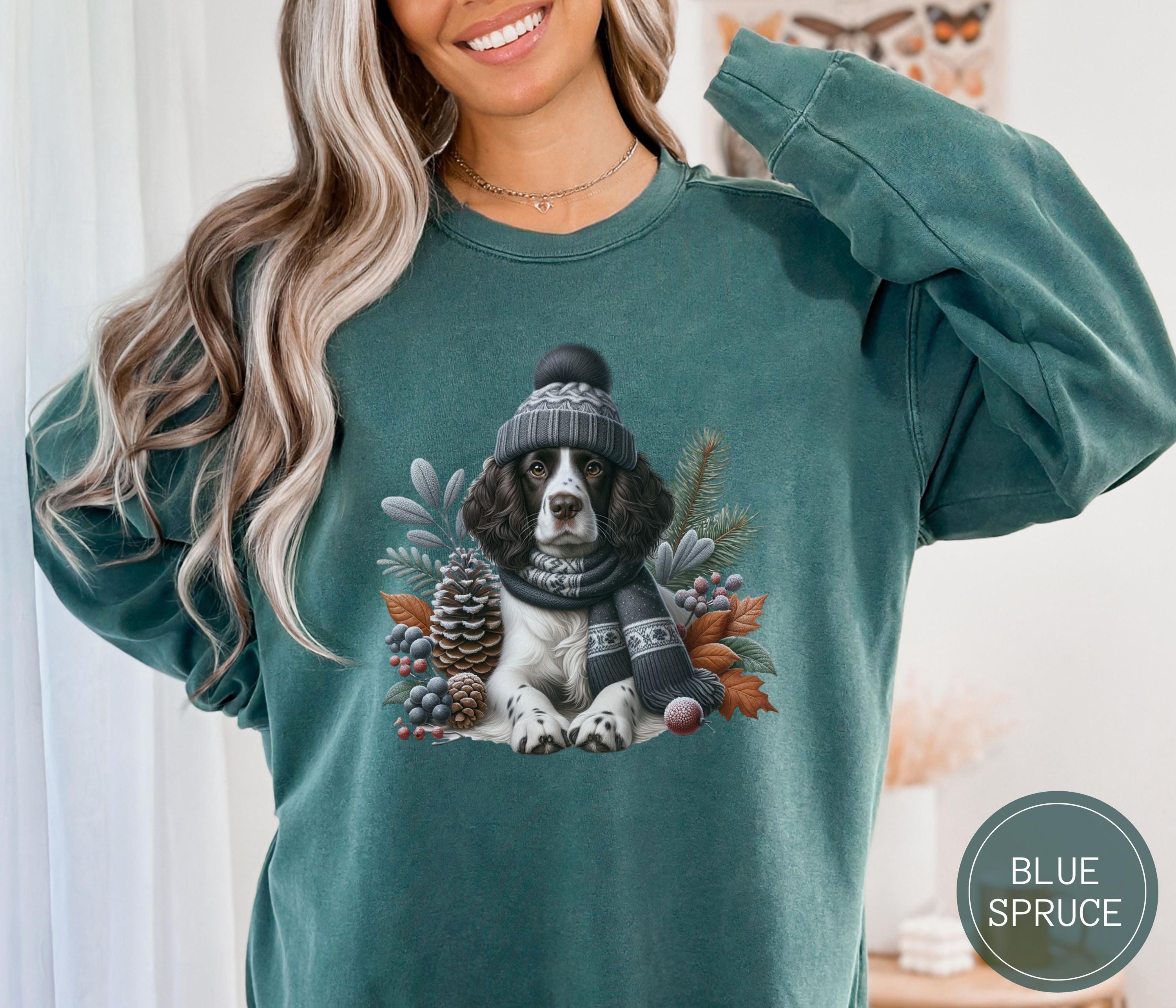 Custom English Springer Spaniel Dog Christmas Sweatshirt, Comfort ...