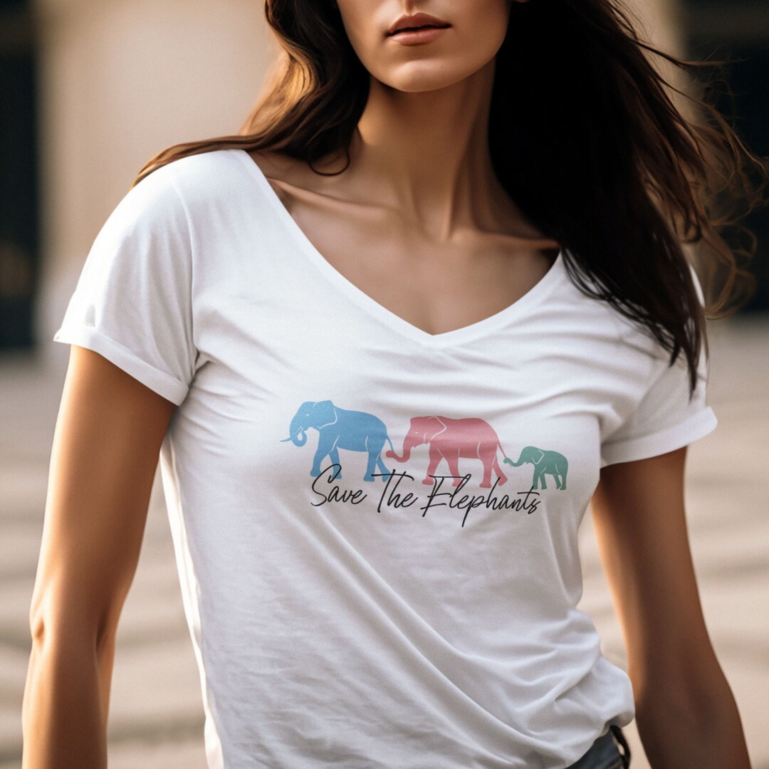 Save the Elephants Shirt, Cute Elephant Lover Gift, Animal Lover Tee ...