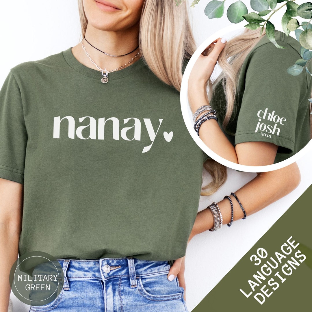 Custom Mama Shirt, Filipino Nanay Minimalist T-shirt With Children Name ...