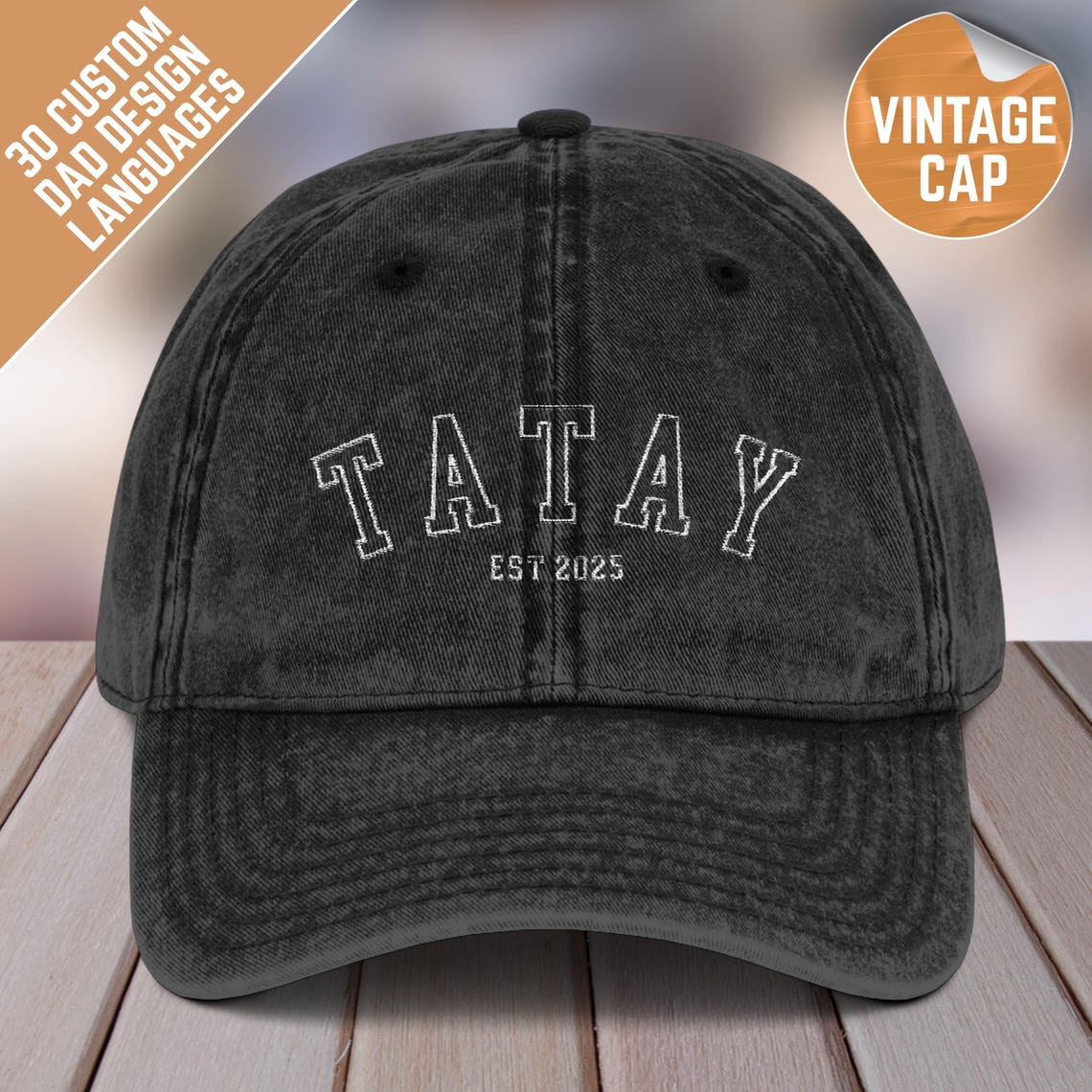 Custom Embroidered Hat for Filipino Dad Tatay, Personalised Dad Cap ...