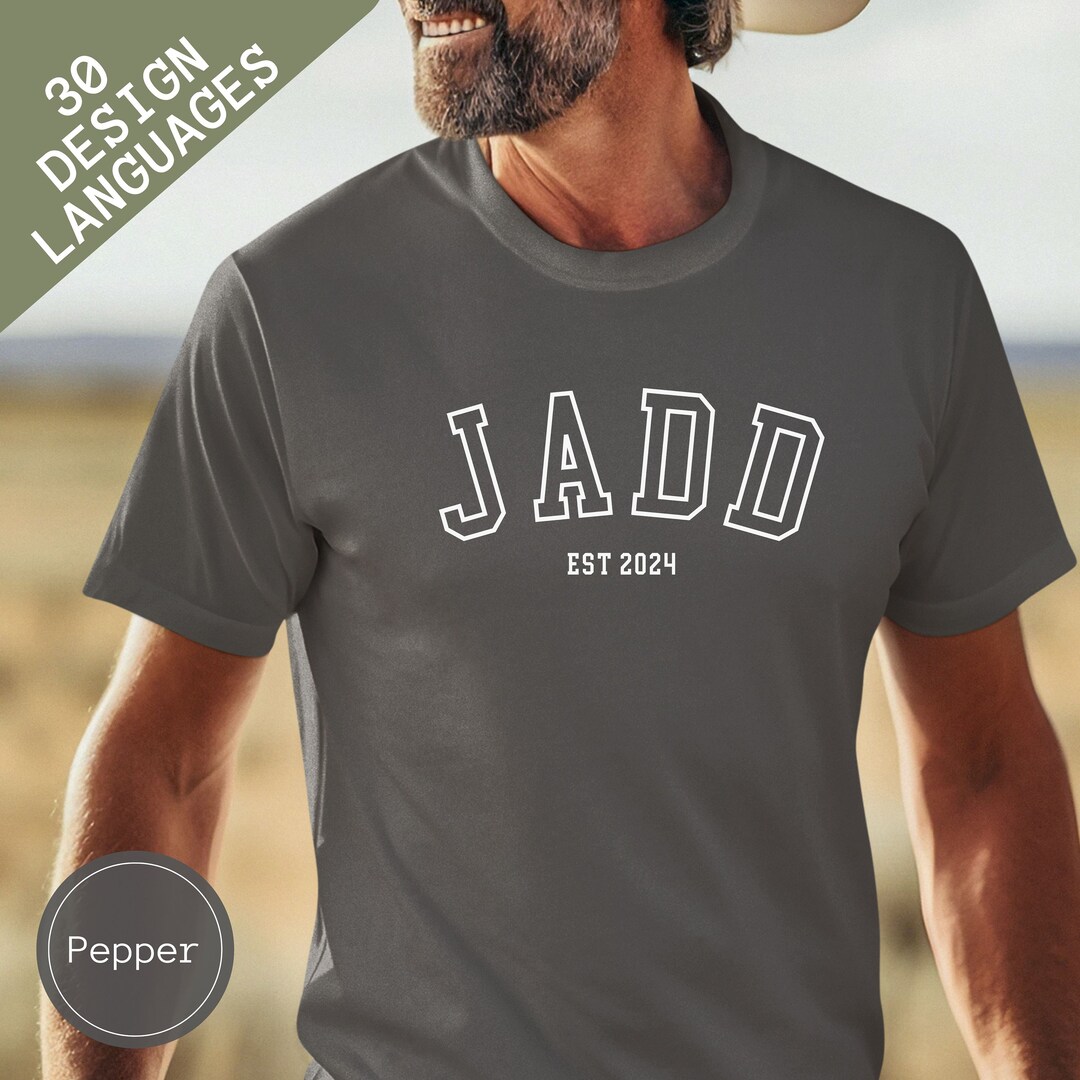 Custom Grandad Shirt, Jadd Arabic Est Shirt, Personalized Grandpa ...