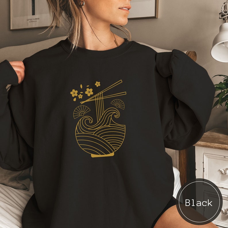 Ramen Sweatshirt, Ramen Lover Gift, Asian Ramen Bowl, Japanese Korean ...