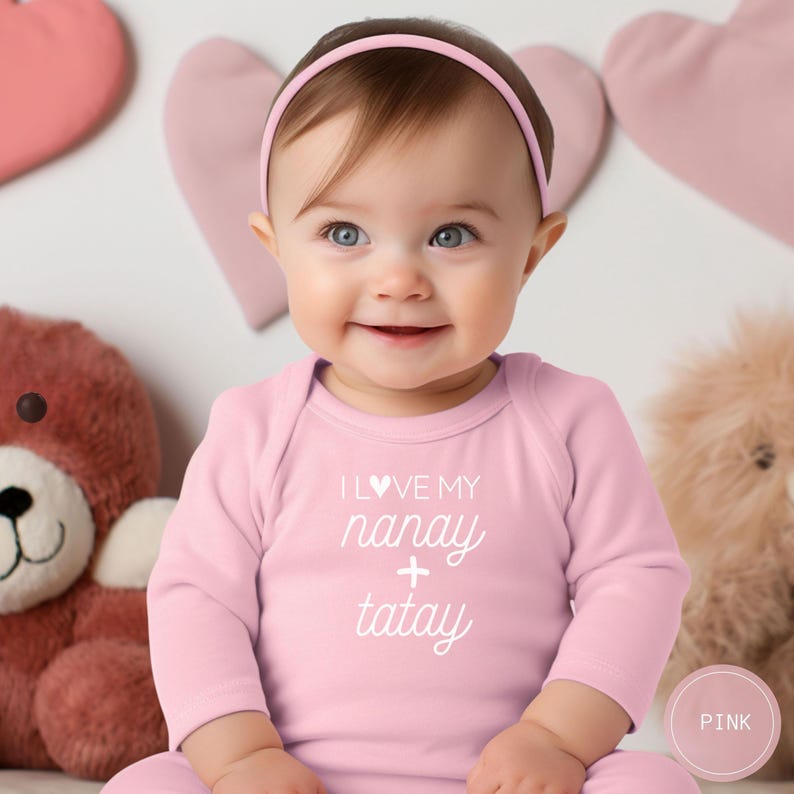 Filipino Baby Outfit Natural Bodysuit, I Love My Nanay & Tatay Newborn ...