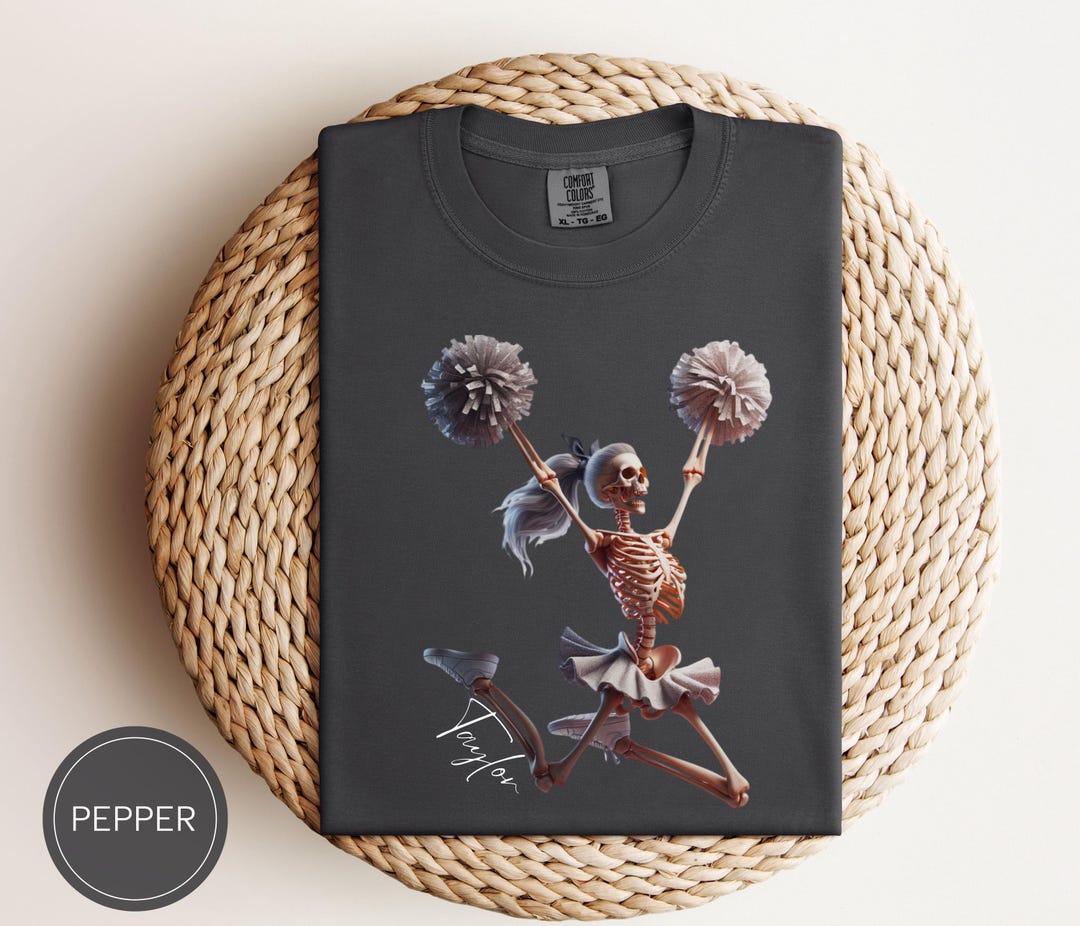 Custom Cheerleading Shirt, Gothic Clothes Skeleton Gift for ...