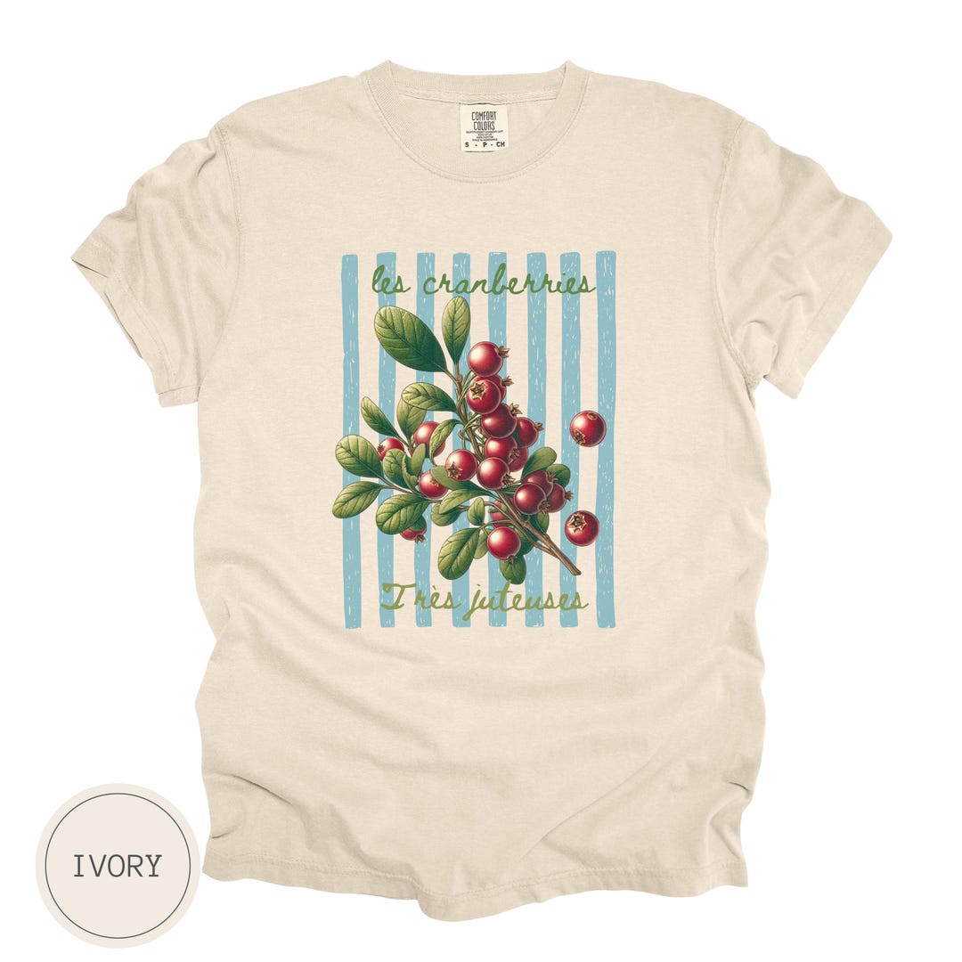 Trendy Summer Cranberry Fruit Shirt, Farmers Market Tshirt Comfort ...