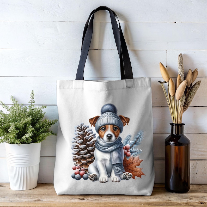 Jack Russell Dog Tote Bag, Custom Dog Tote Bag, Personalized Dog Name ...