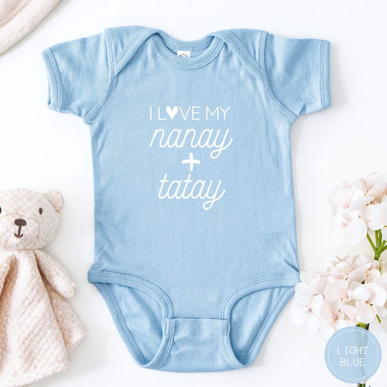 Filipino Baby Outfit Natural Bodysuit, I Love My Nanay & Tatay Newborn ...