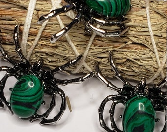 Malachite Brooch | Etsy