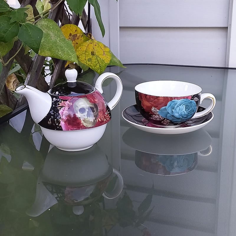 Skull Tea Cup - Etsy