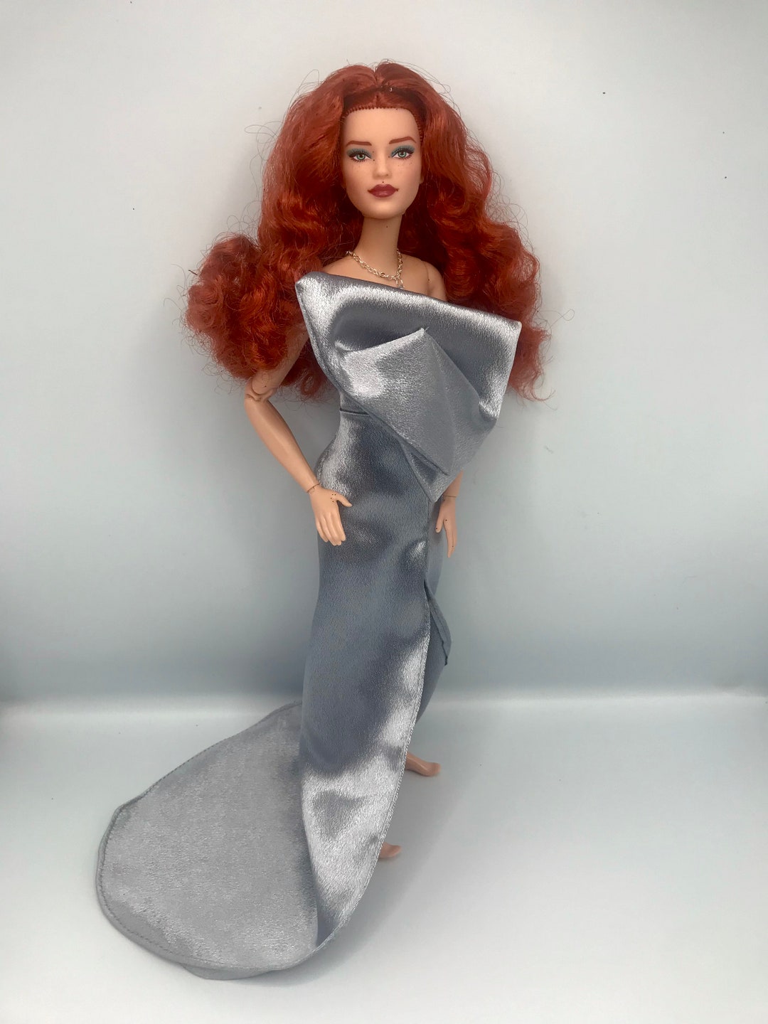 2pc Beautiful off the Shoulders Silver Dolls Dress Cocktail Dress ...