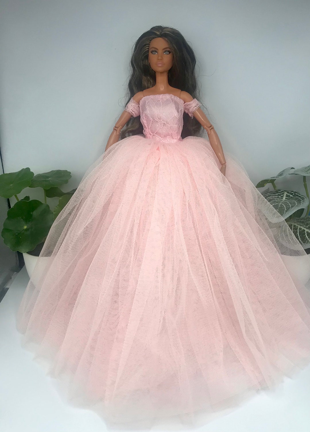 Off the Shoulder Dolls Prom Dress. 12inch Doll Dress Wedding Dress With ...