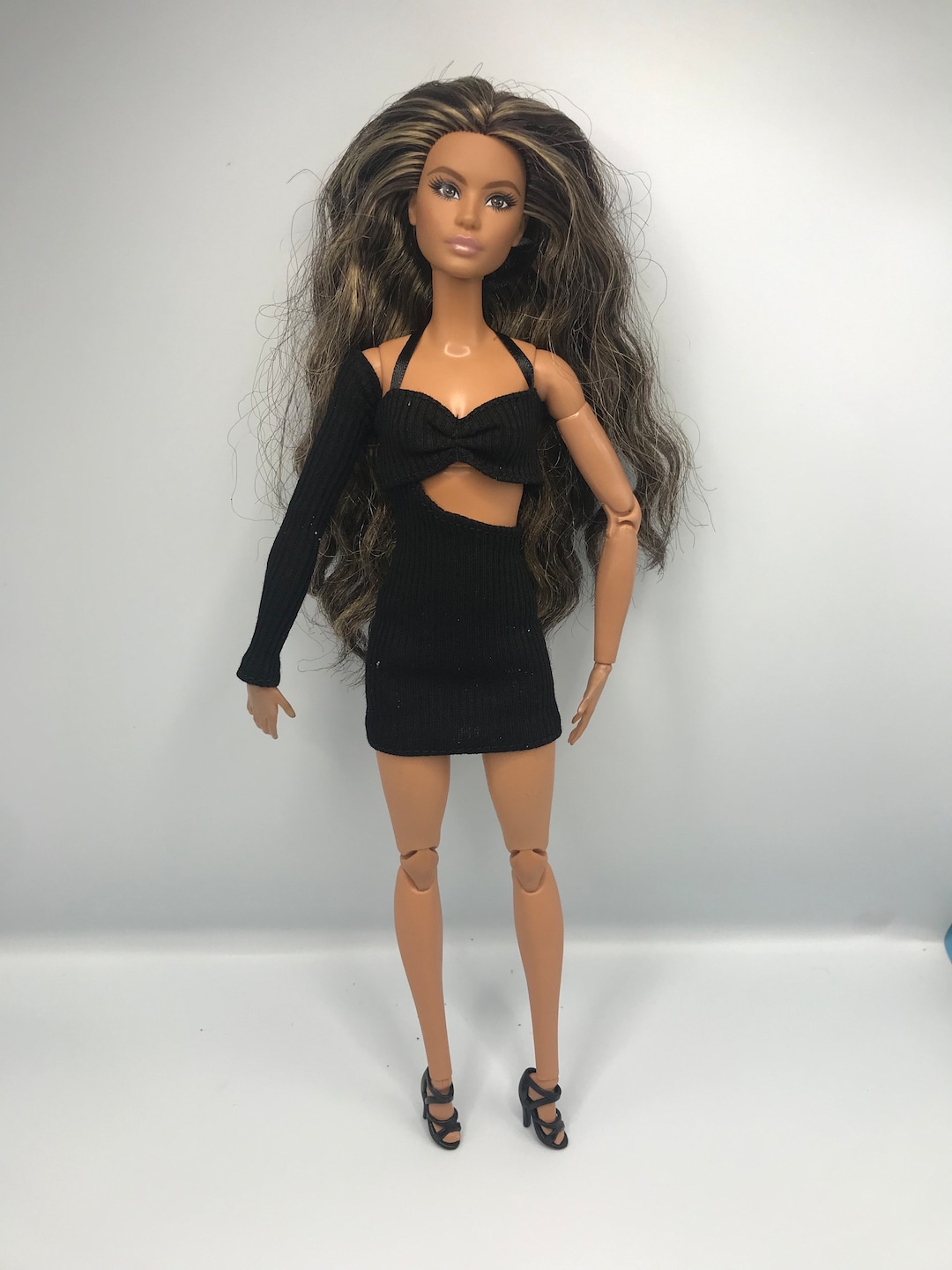 Dolls Bra Top and Skirt One Sleeve With Shoes. Dolls Party Outfit ...