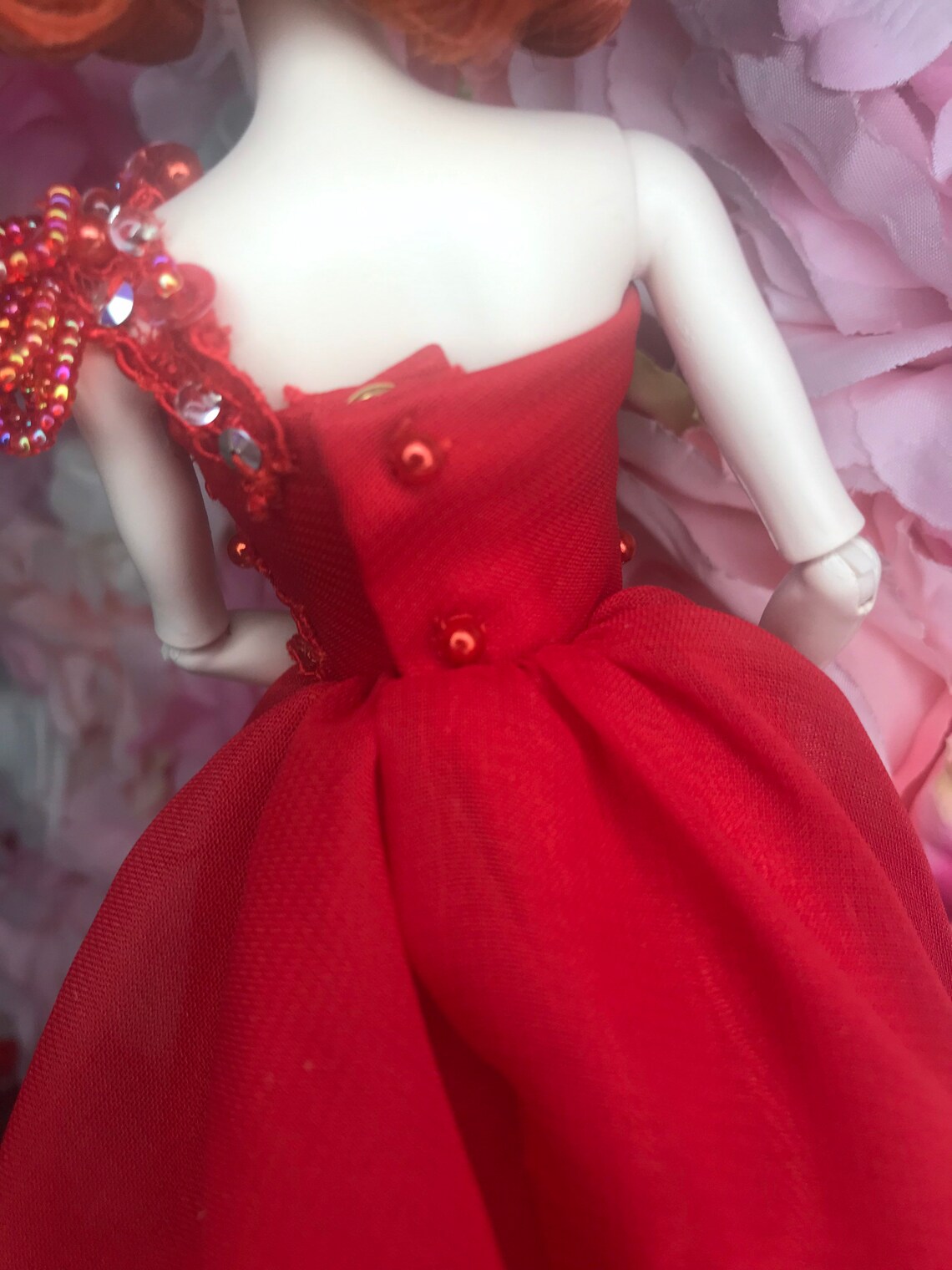 Red Elegant Dolls Luxury High Quality Dolls Cocktail Dress | Etsy