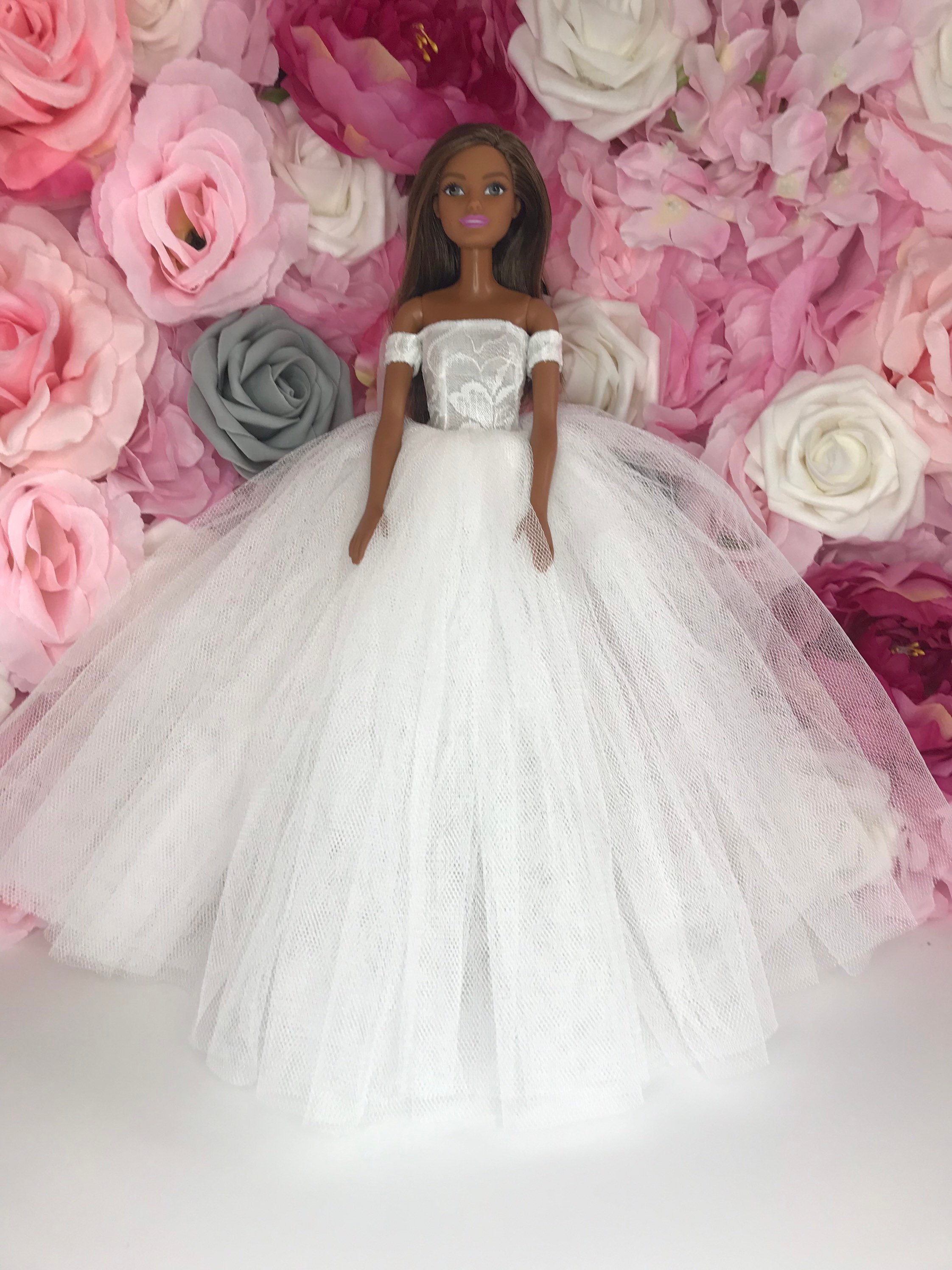 Off the Shoulder Dolls Prom Dress. 12inch Doll Dress Wedding - Etsy