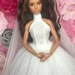 Halter Neck Dolls Prom Dress. 12inch Doll Dress Wedding Dress With Veil ...