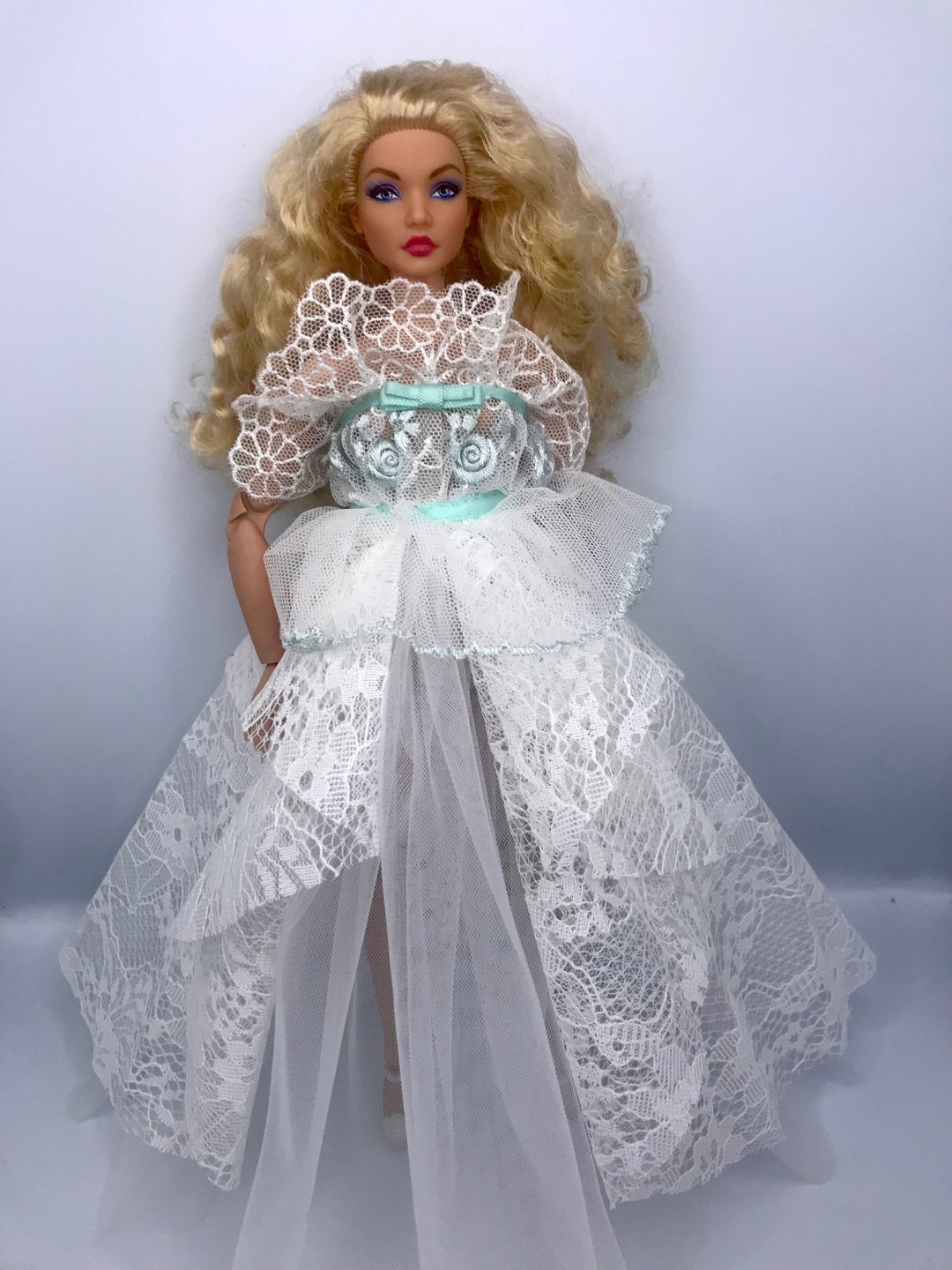 Curvy Dolls Prom Dress. 12inch Doll Dress Wedding Dress With Shoes ...