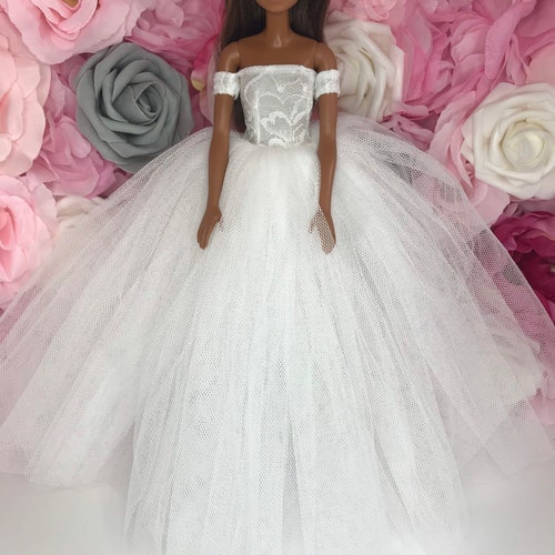 Halter Neck Dolls Prom Dress. 12inch Doll Dress Wedding Dress - Etsy