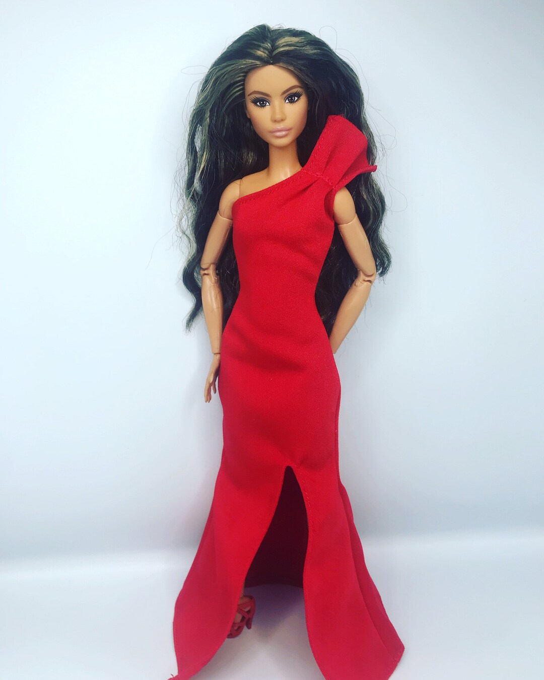 Dolls Red Cocktail Dress, Dolls Elegant Ballgown, Dolls Evening Dress ...