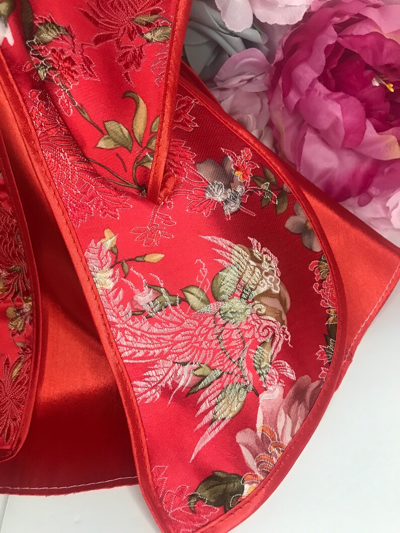 Beautiful Red Dolls Chinese Cheongsam Robe With Dress Floral - Etsy