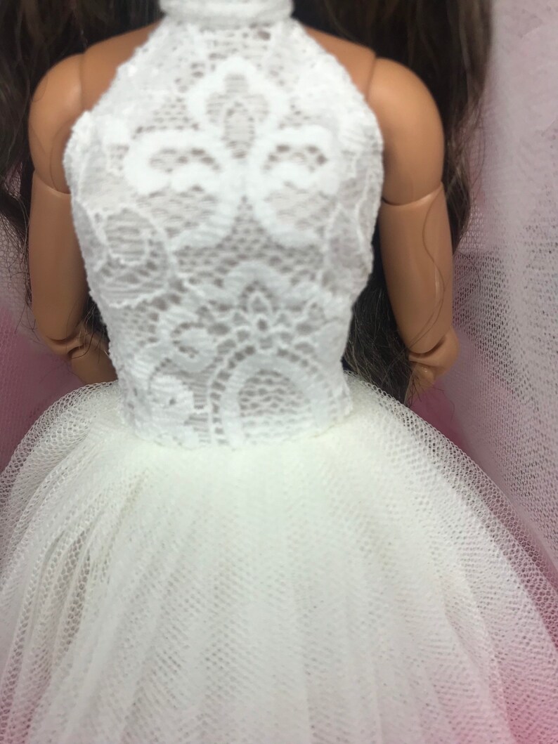 Ombré Pink Halter Neckhigh Neck Dolls Prom Dress. 12inch Doll - Etsy