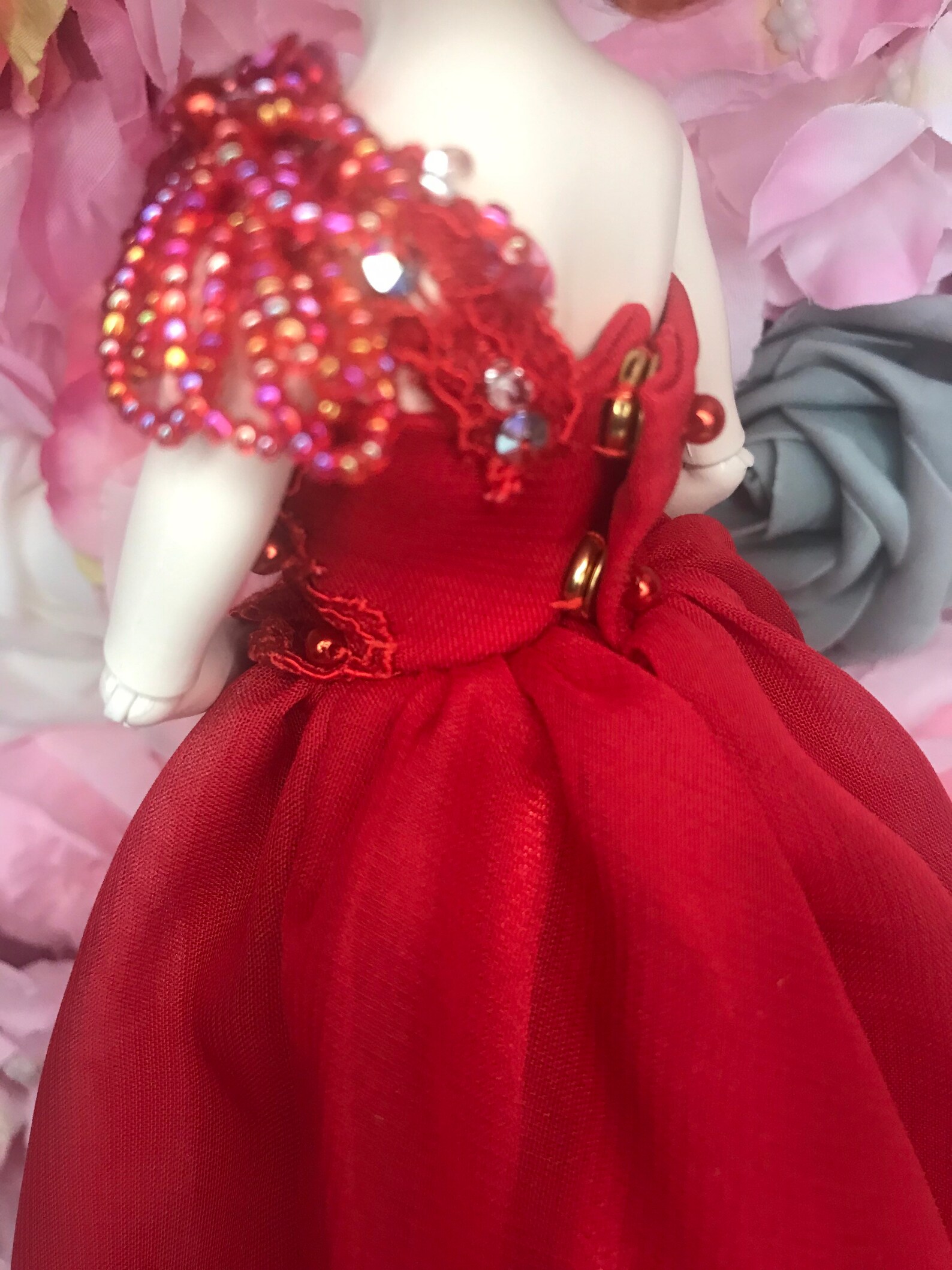 Red Elegant Dolls Luxury High Quality Dolls Cocktail Dress - Etsy