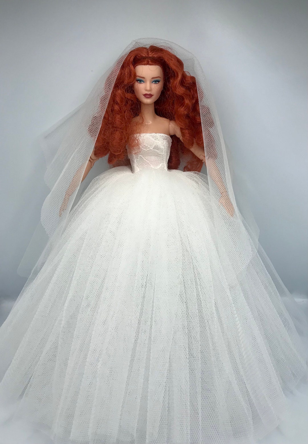 Off the Shoulder Dolls Prom Dress. 12inch Doll Dress Wedding Dress With ...