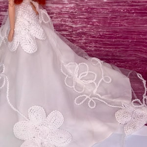 Off the Shoulder Dolls Prom Dress. 12inch Doll Dress Wedding Dress ...
