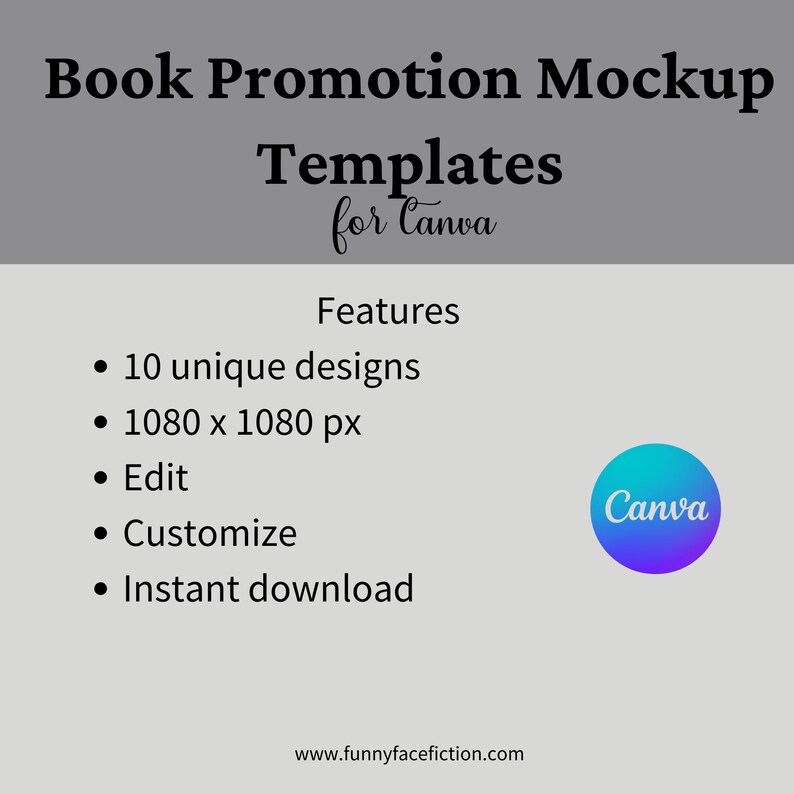 Book Promotion Templates for Writers Mockup for Book - Etsy