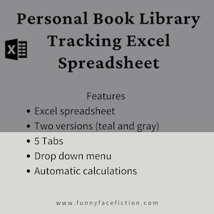 Excel Book Library Template: Reading Log & Book Inventory (digital ...