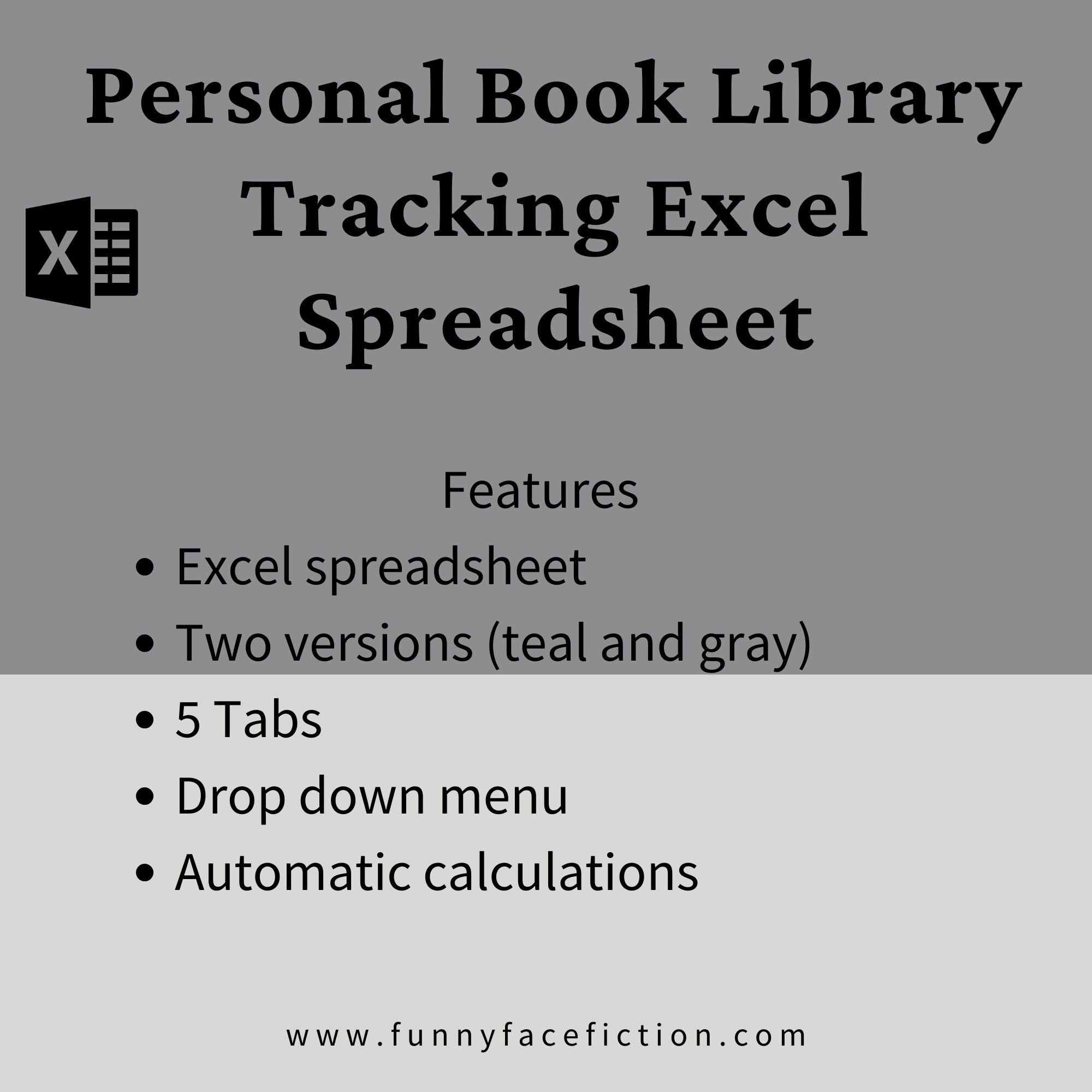 Excel Book Library Template: Reading Log & Book Inventory (digital ...